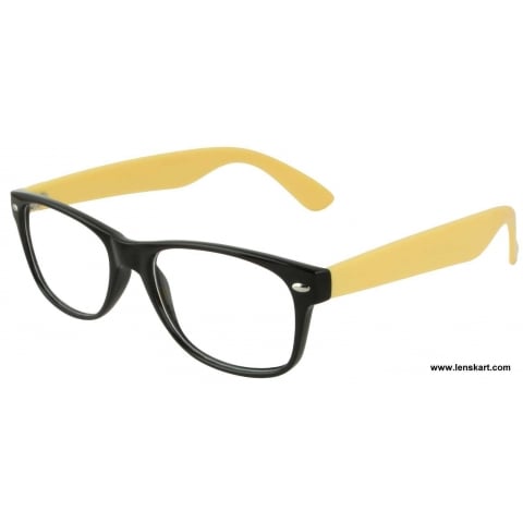 Buy Lenskart Wayfarer Shape 5032 Black Yellow Eyeglasses