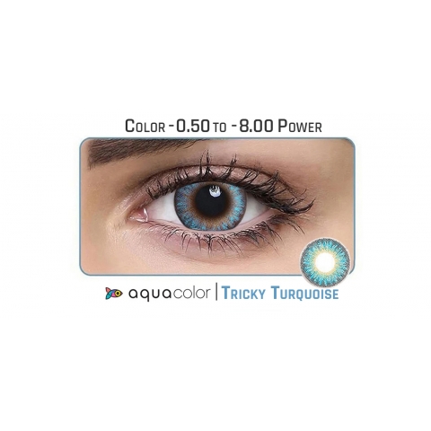 Shop online for Aqua Color Tricky Turquoise Daily Disposable - 5 Lens Box