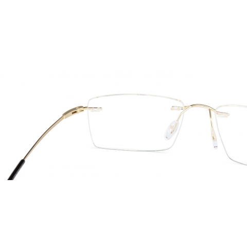 Shop online for Gold Brown Rimless Rectangle Medium (Size-53) Eye ...