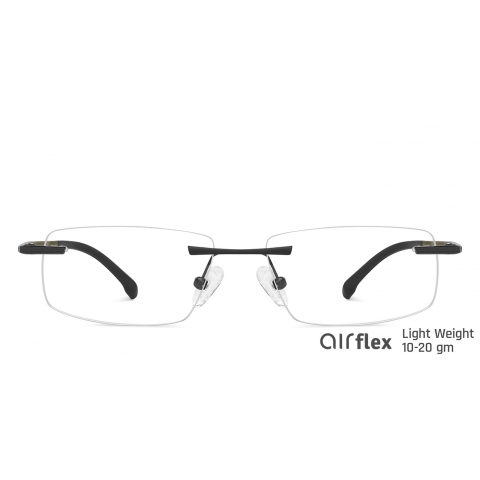 Black Green Black Rimless Rectangle Lenskart Air Flex LA E13222-C3 ...