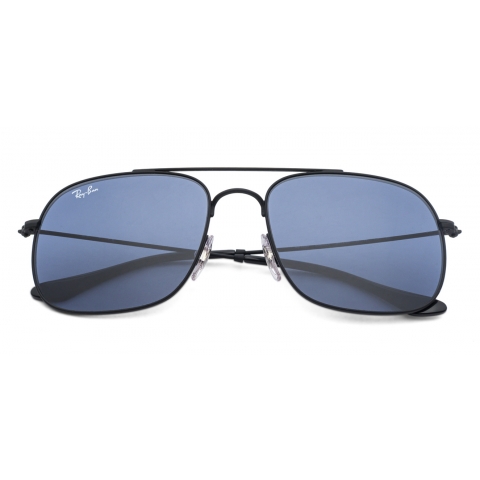 Ray Ban RB3595 Medium (Size-56) Matte Black Blue 9014/80 Unisex ...