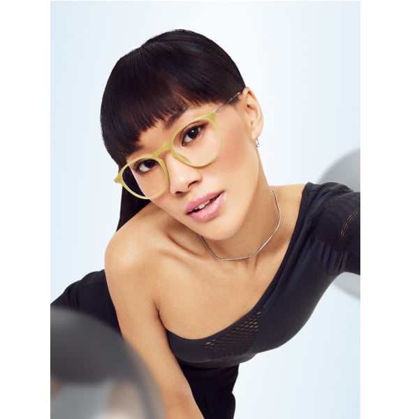 Transparent Silver Full Rim Rectangle Lenskart Air fusion LA E15308-C3 ...