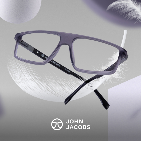 Buy Black Full Rim Rectangle John Jacobs JJ E16436-C3 Eyeglasses at ...