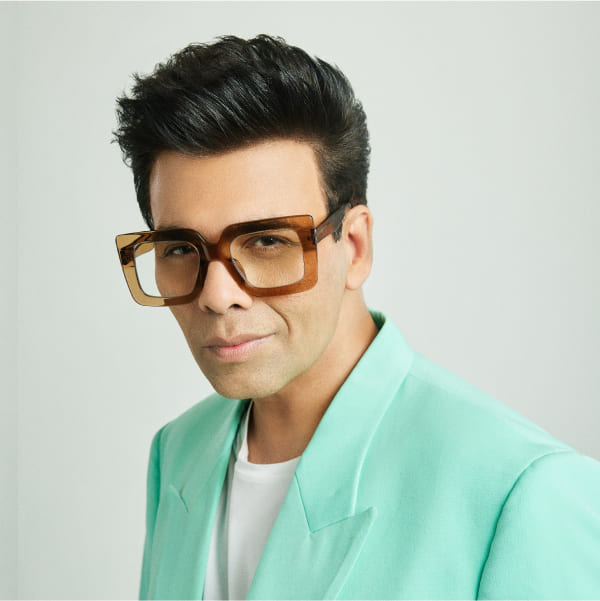 Buy Brown Transparent Full Rim Square John Jacobs Rich Acetate JJ ...