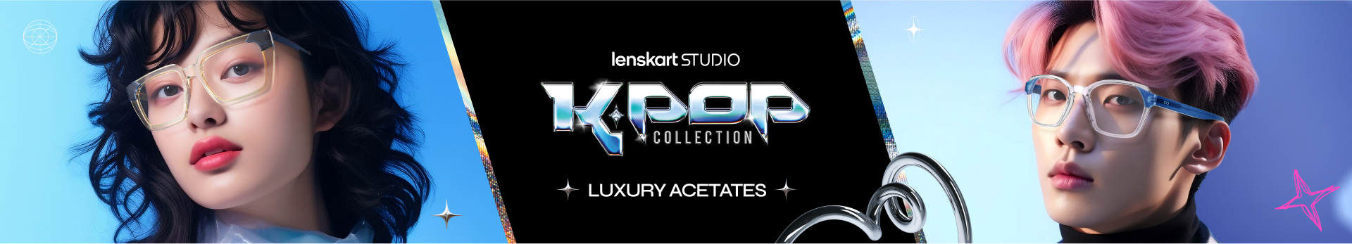 Shop the K-POP Collection by Lenskart Studio bright, bold eyeglasses