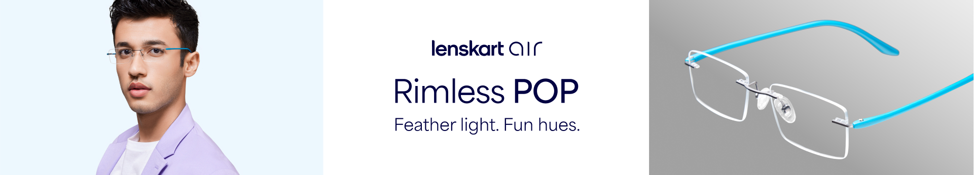 Shop Lenskart Air Rimless: Eyeglasses that are ultra light, ultra bright