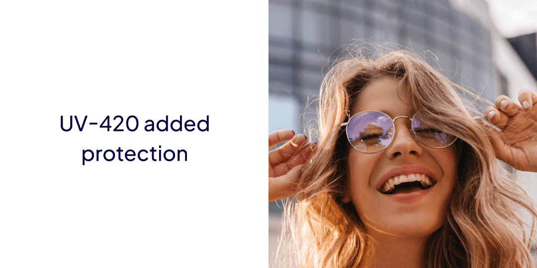 lenses blu thin zero power uv protection