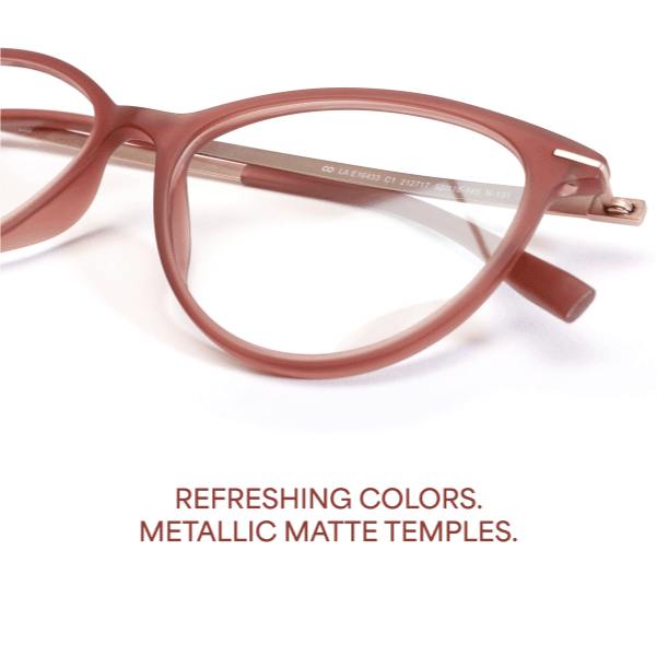 Buy Grey Transparent Gunmetal Grey Brown Full Rim Rectangle Lenskart Air Essentials LA E15844-C1 ...