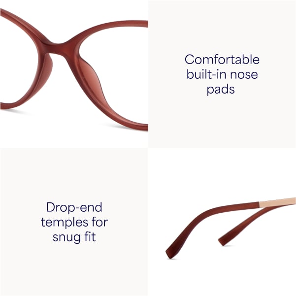 Buy Grey Transparent Gunmetal Grey Brown Full Rim Rectangle Lenskart Air Essentials LA E15844-C1 ...